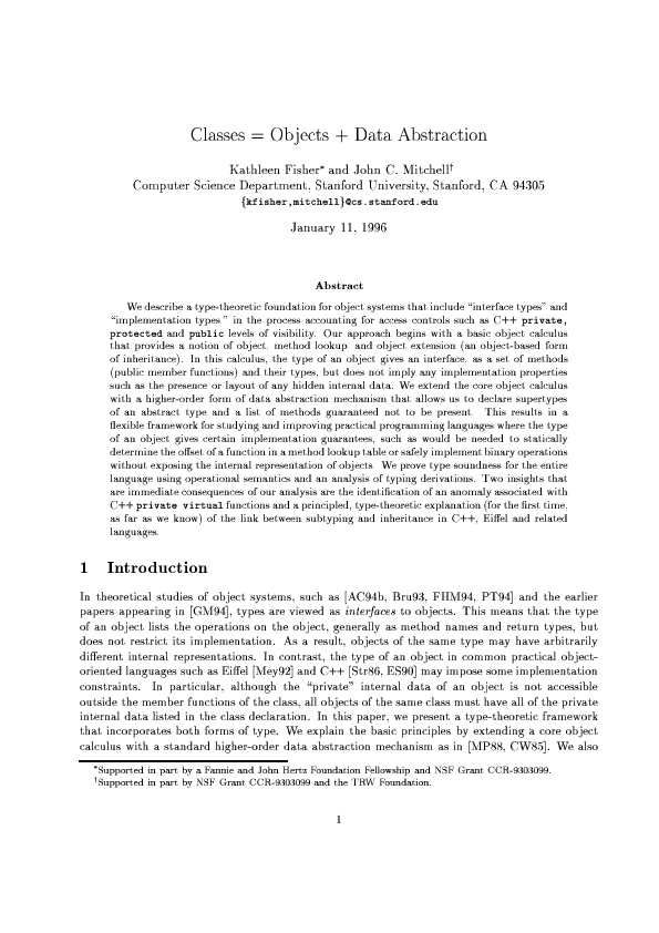 Pdf Classes Objects Data Abstraction