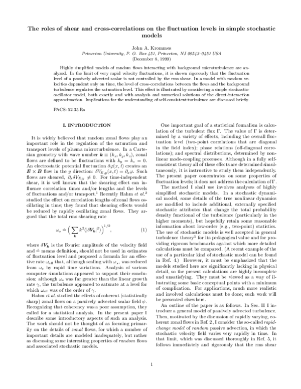 (PDF) The roles of shear and cross-correlations on the fluctuation ...