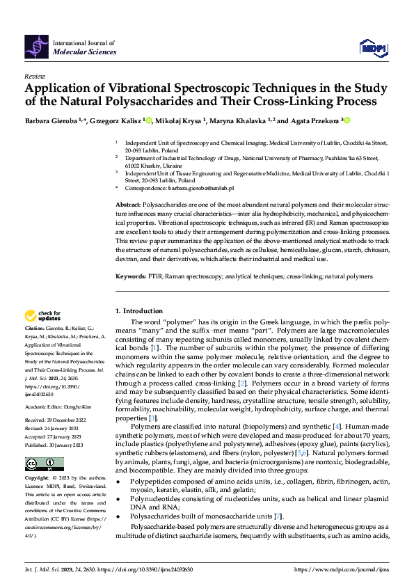 (PDF) Application of Vibrational Spectroscopic Techniques in the Study of the Natural ...