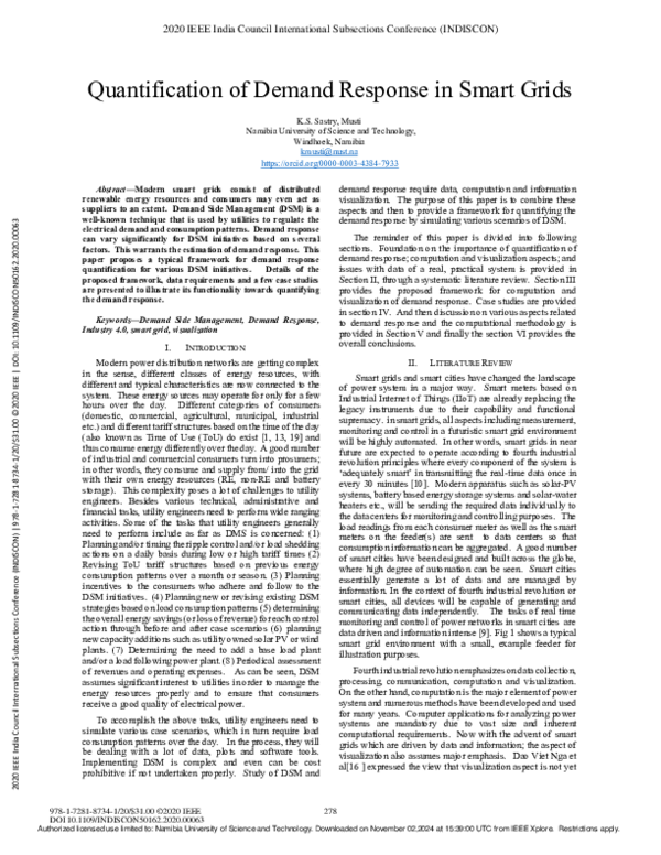 (PDF) Quantification of Demand Response in Smart Grids