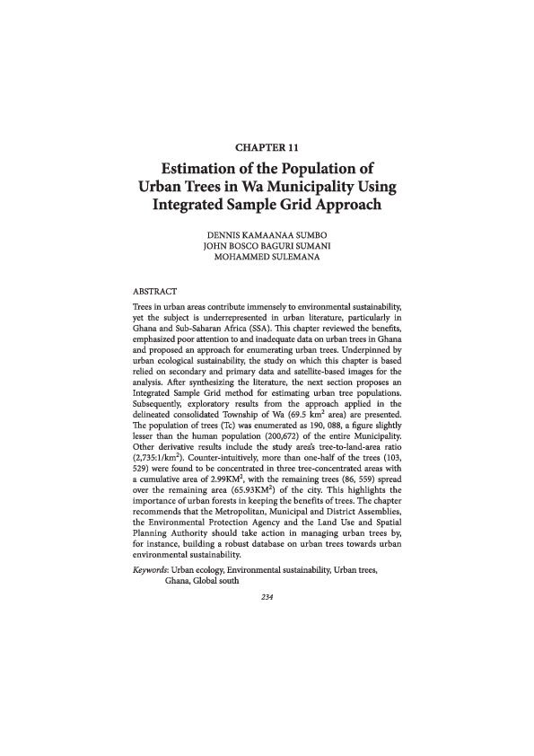 (PDF) Estimation of the Population of Urban Trees in Wa Municipality ...