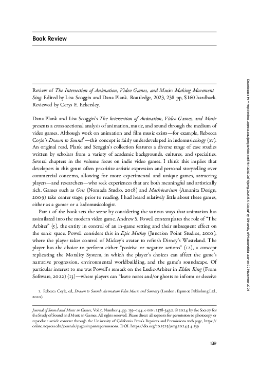 (PDF) Review: The Intersection of Animation, Video Games, and Music ...