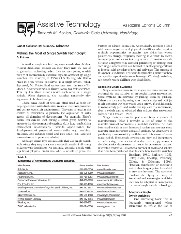 (PDF) Assistive Technology