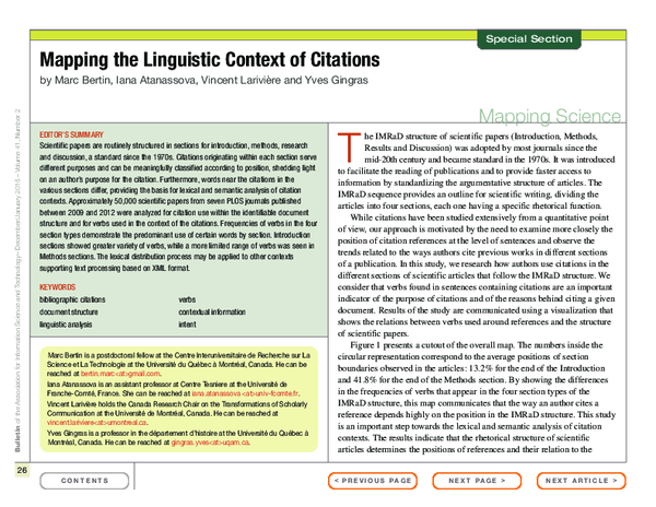 (PDF) Mapping the linguistic context of citations
