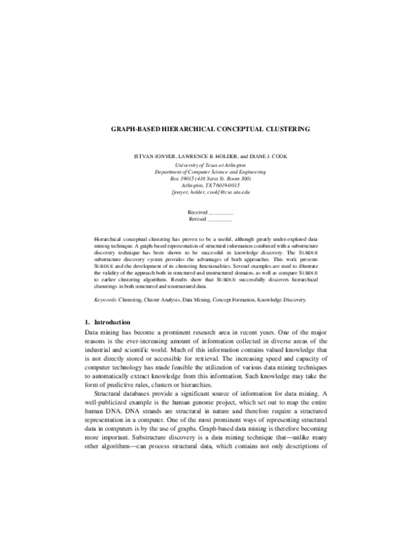 (PDF) Graph-Based Hierarchical Conceptual Clustering