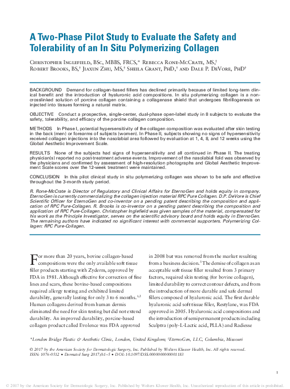 (PDF) A Two-Phase Pilot Study to Evaluate the Safety and Tolerability ...