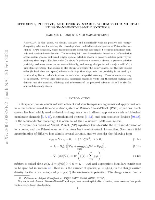 (PDF) Efficient, Positive, and Energy Stable Schemes for Multi-D ...