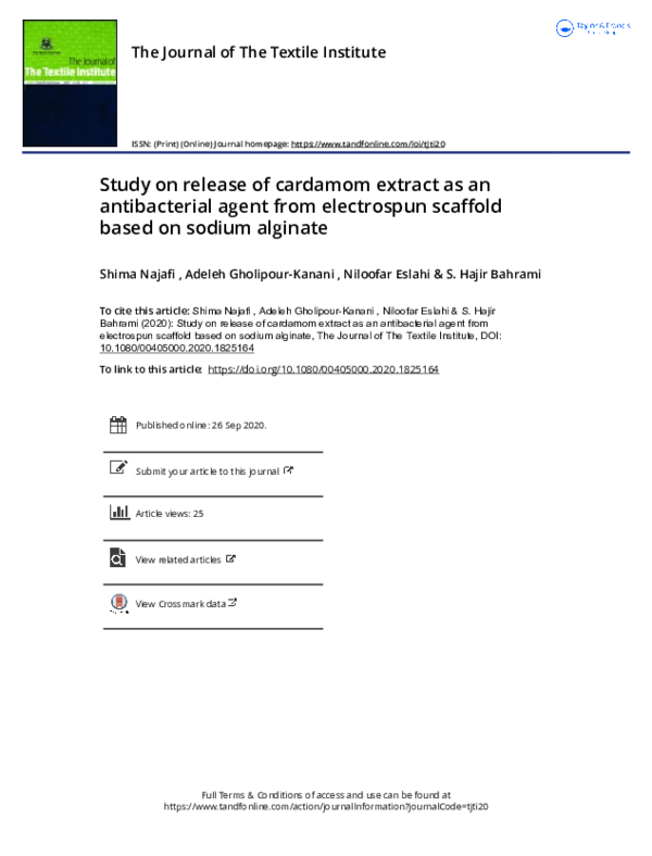 (PDF) Study on release of cardamom extract as an antibacterial agent ...