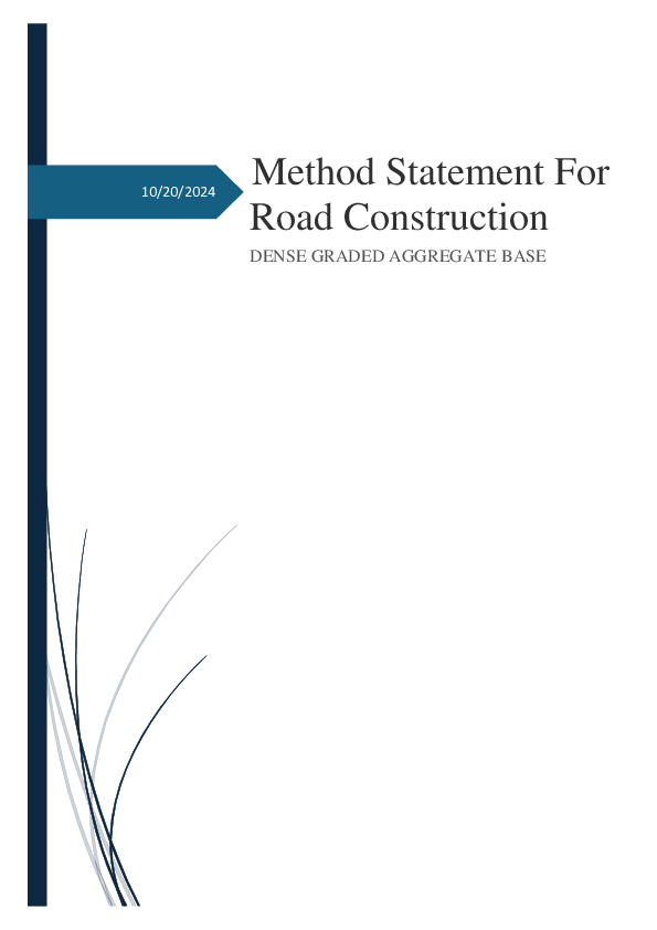 (PDF) Road Construction Method Statement-Dense Graded Aggregate Base