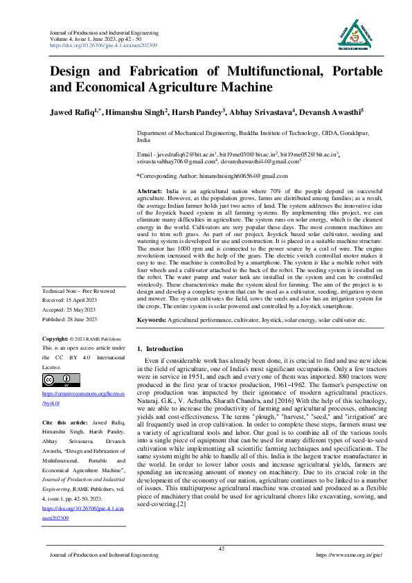 (PDF) Design and Fabrication of Multifunctional, Portable and ...