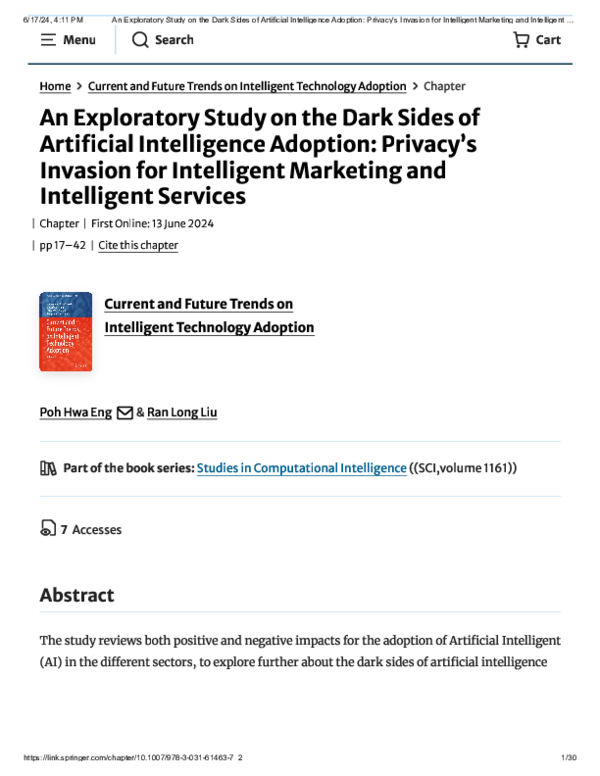 (PDF) 6/17/24, 4:11 PM An Exploratory Study on the Dark Sides of ...