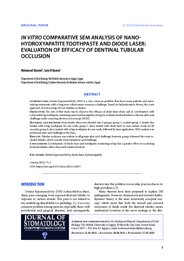 (PDF) In vitro comparative SEM analysis of nano-hydroxyapatite ...