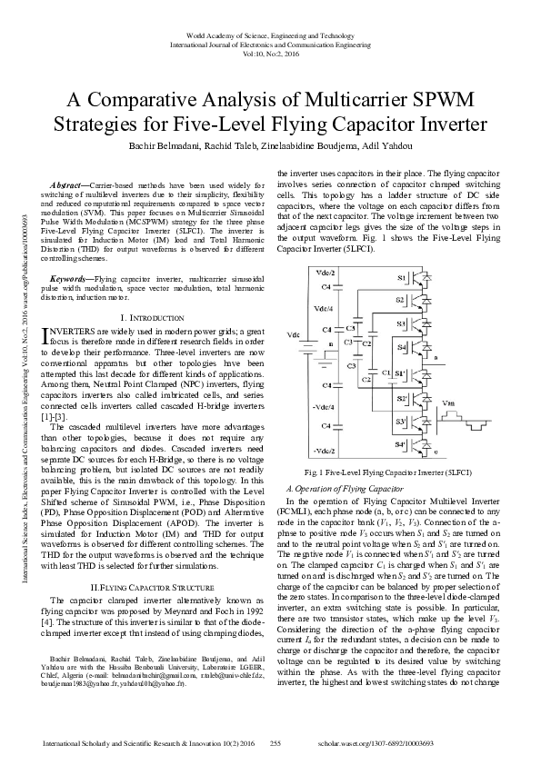 (PDF) A Comparative Analysis of Multicarrier SPWM Strategies for Five ...