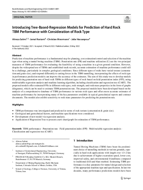 Pdf Introducing Tree Based Regression Models For Prediction Of Hard