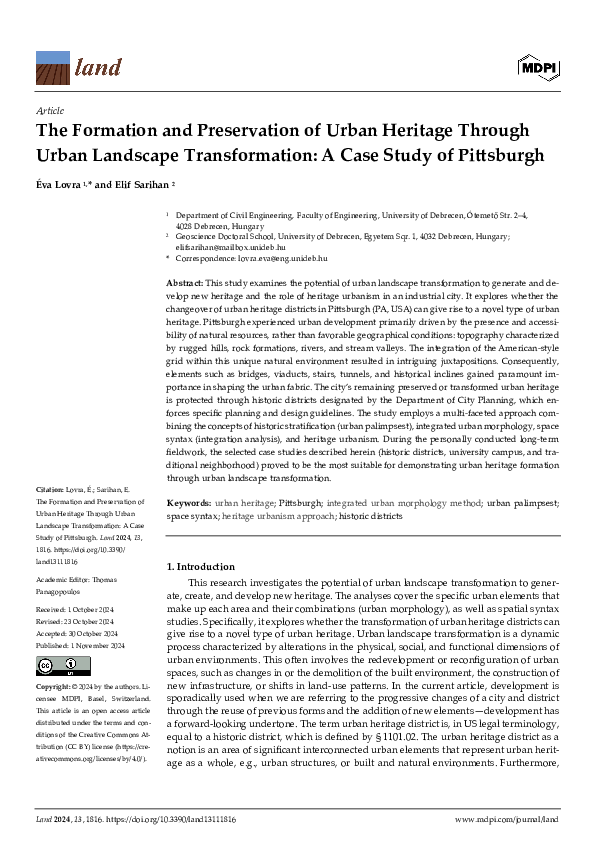 (PDF) The Formation and Preservation of Urban Heritage Through Urban ...