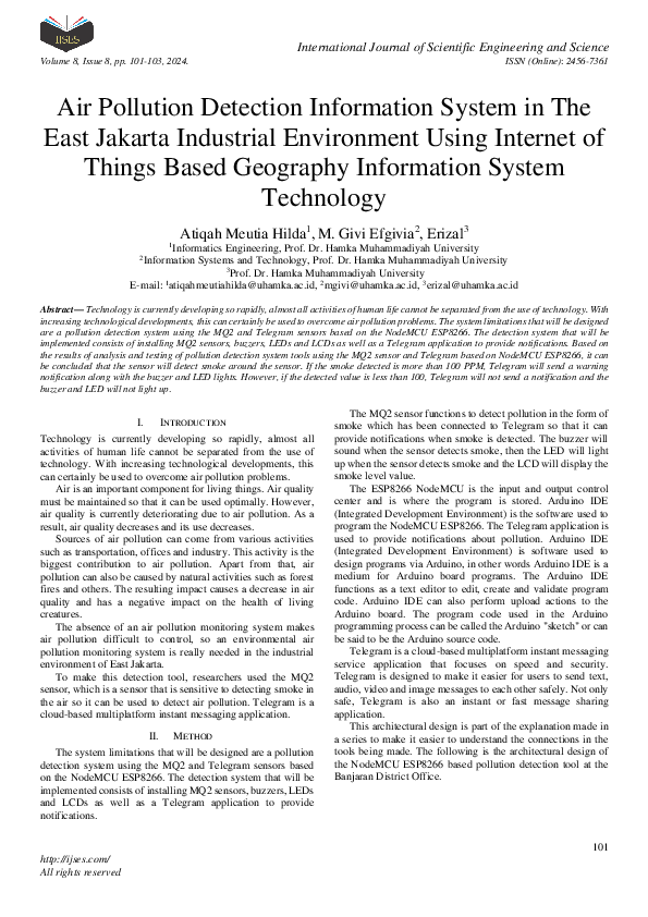 (PDF) Air Pollution Detection Information System in The East Jakarta Industrial Environment ...