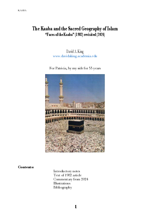 (PDF) The Kaaba and the Sacred Geography of Islam