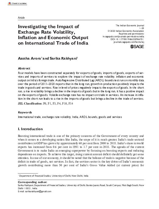 (PDF) Investigating the Impact of Exchange Rate Volatility, Inflation ...