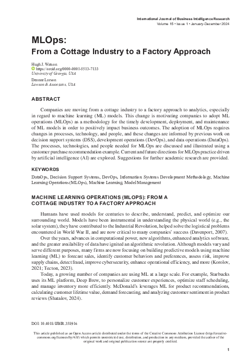 (PDF) From a Cottage Industry to a Factory Approach