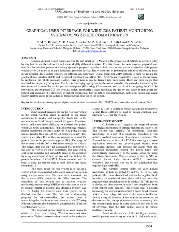 (PDF) Graphical User Interface for Wireless Patient Monitoring System ...