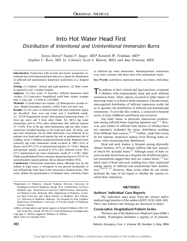 (PDF) Into Hot Water Head First