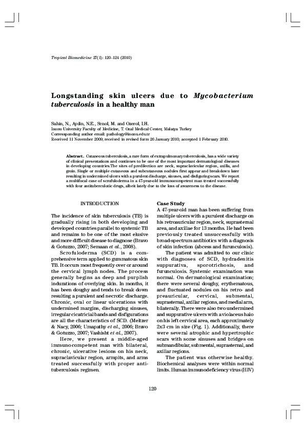 (PDF) Longstanding skin ulcers due to Mycobacterium tuberculosis in a ...