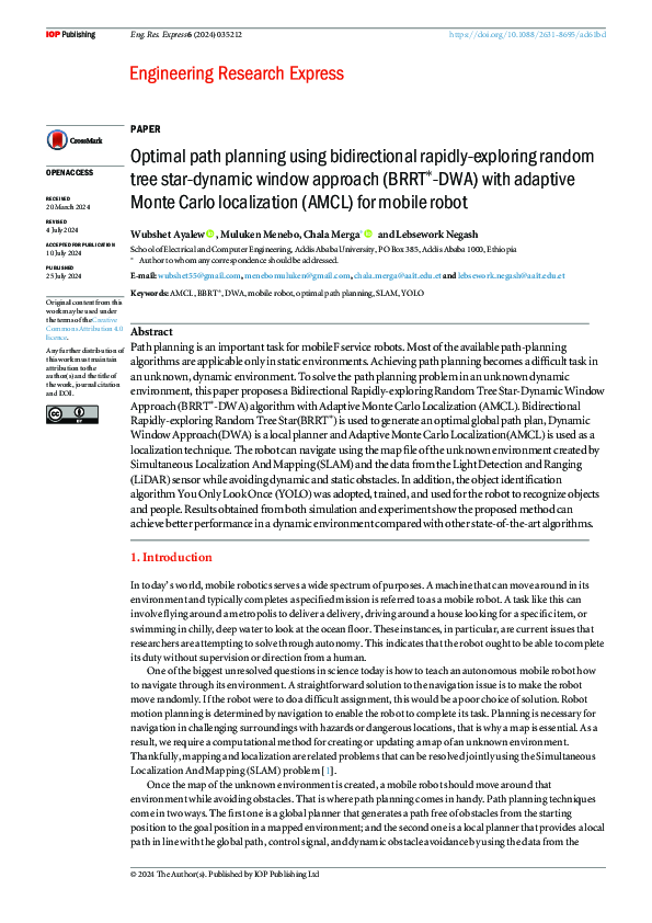(PDF) Optimal path planning using bidirectional rapidly-exploring ...