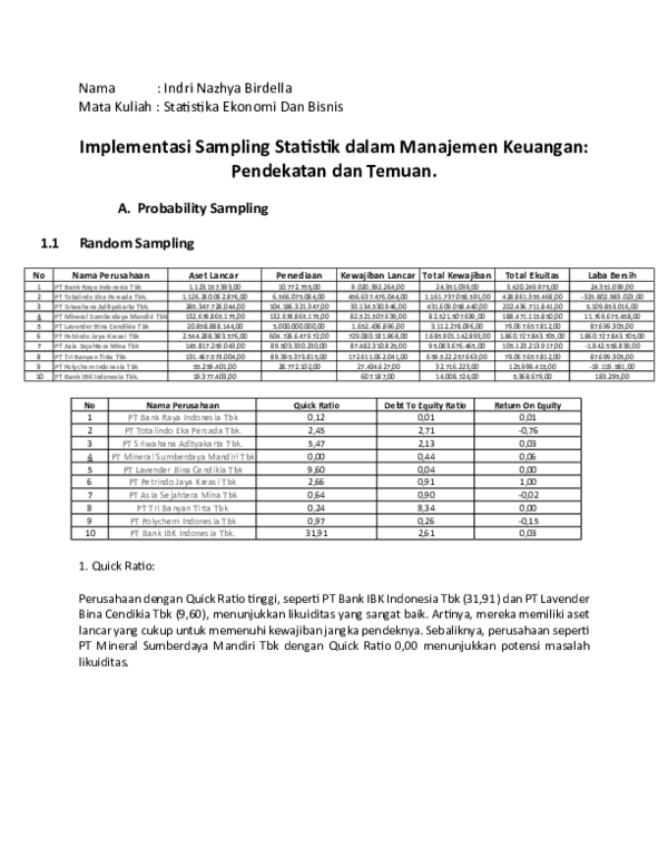 (PDF) Implementasi Sampling Statistik dalam Manajemen Keuangan ...
