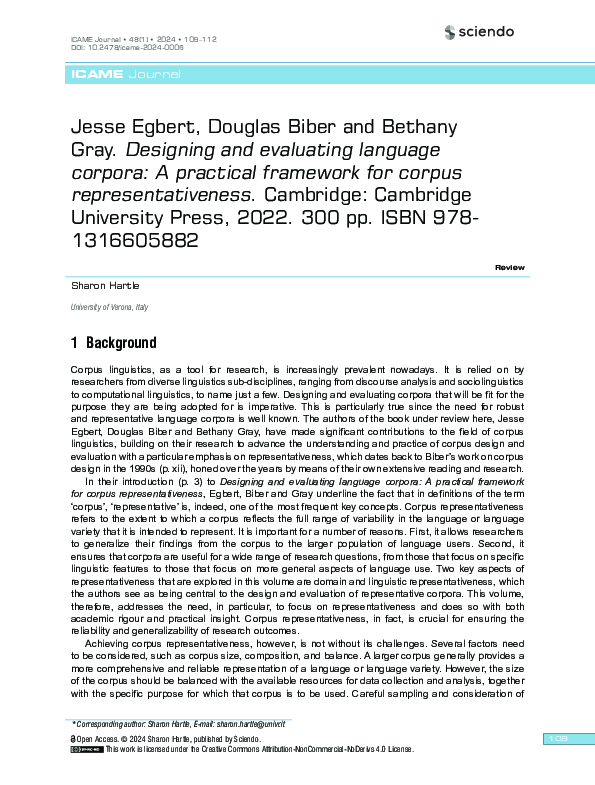 (PDF) Review: Jesse Egbert, Douglas Biber and Bethany Gray. Designing ...