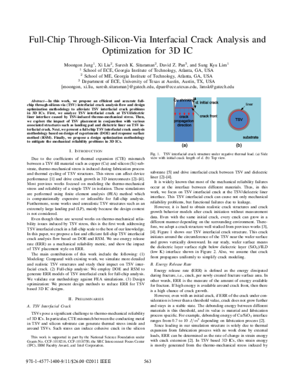 (PDF) Full-chip through-silicon-via interfacial crack analysis and ...