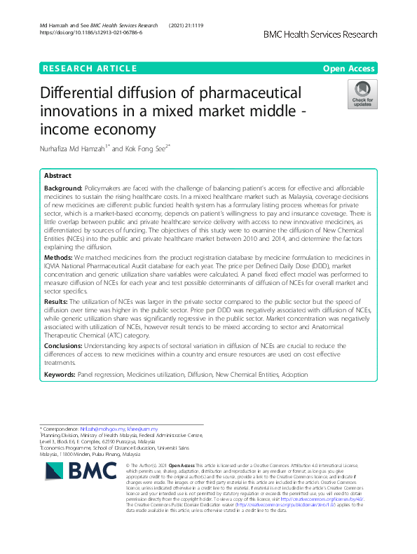 (PDF) Differential Diffusion of Pharmaceuticals in Malaysia