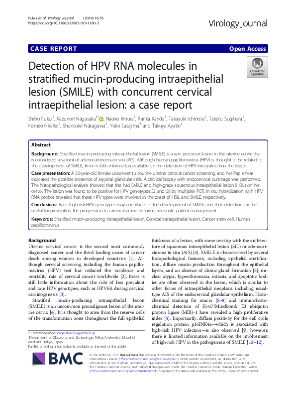 (PDF) Detection of HPV RNA molecules in stratified mucin-producing ...