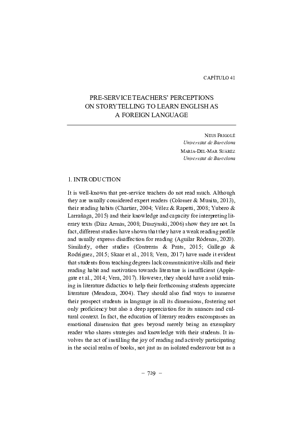 (PDF) Pre-service teachers' perceptions on storytelling to learn ...