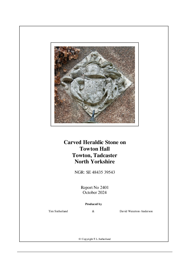 (PDF) Carved Heraldic Stone on Towton Hall, Towton, Tadcaster North ...