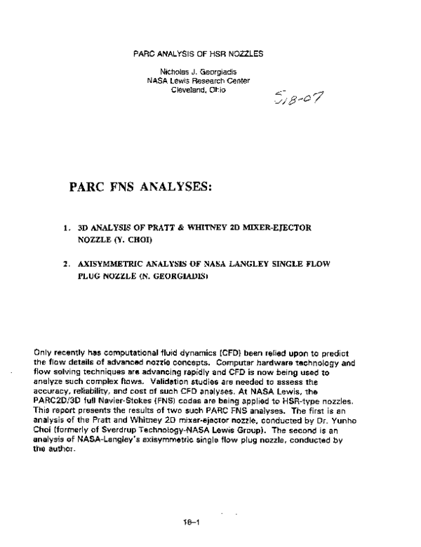 (PDF) PAR Analysis of HSR Nozzles