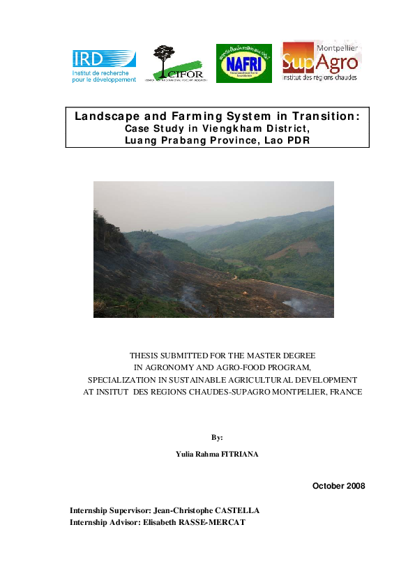 (PDF) Thesis Submitted for the Master Degree in Agronomy and Agro-Food ...