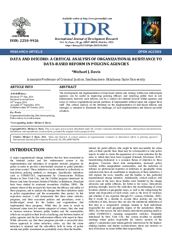(PDF) DATA AND DISCORD: A CRITICAL ANALYSIS OF ORGANIZATIONAL ...
