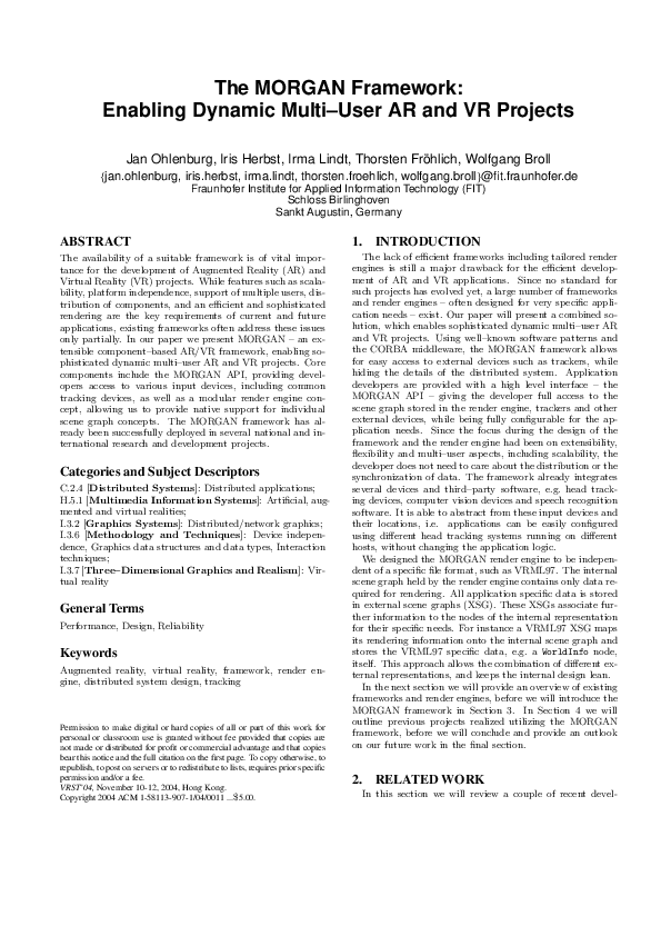 (PDF) The MORGAN framework