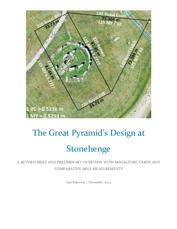 (PDF) The Great Pyramid's ACST at Stonehenge. A revised brief and ...