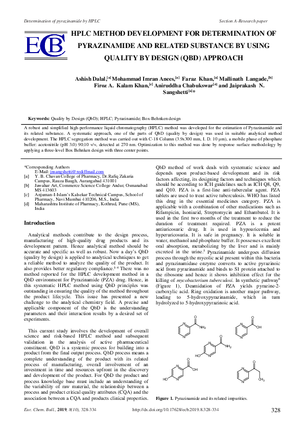 (PDF) HPLC Method Development for Determination of Pyrazinamide and ...