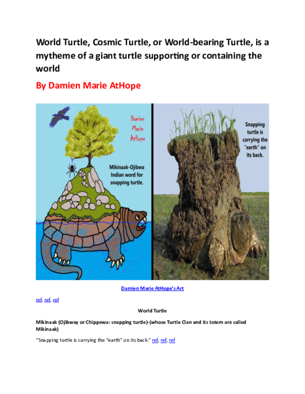 (PDF) World Turtle, Cosmic Turtle, or World-bearing Turtle, is a ...