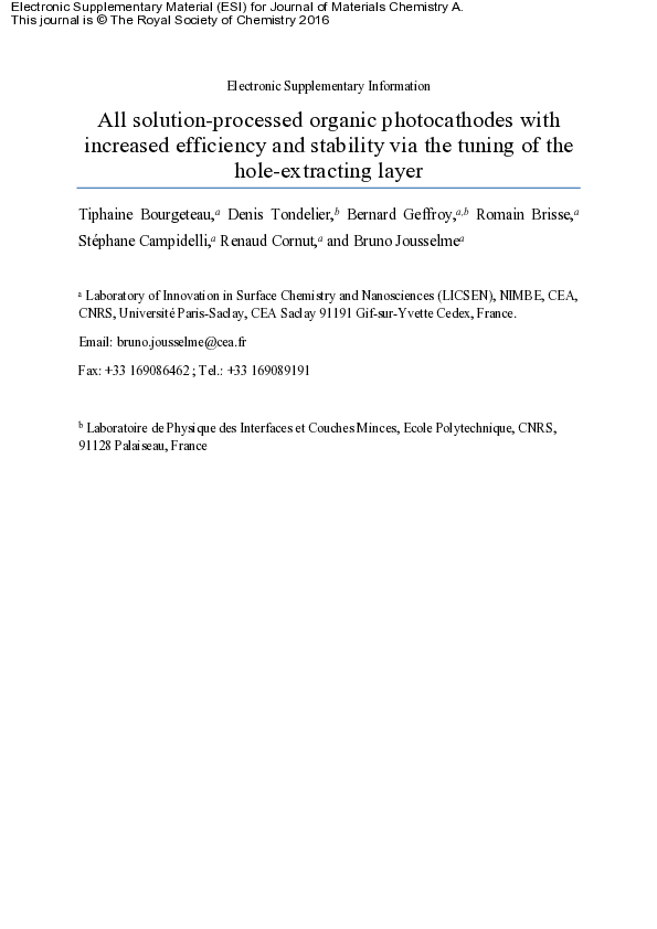 (PDF) All solution-processed organic photocathodes with increased efficiency and stability via ...