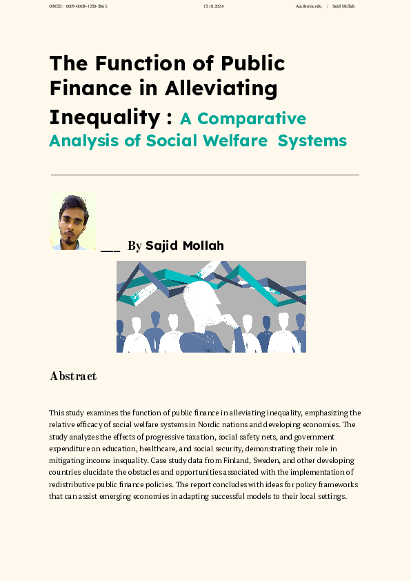 (PDF) The Function of Public Finance in Alleviating Inequality : A ...
