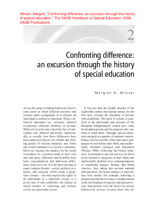 (PDF) Confronting Difference: An Excursion through the History of ...