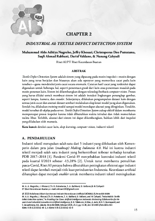 (PDF) Industrial AI: Textile Defect Detection System