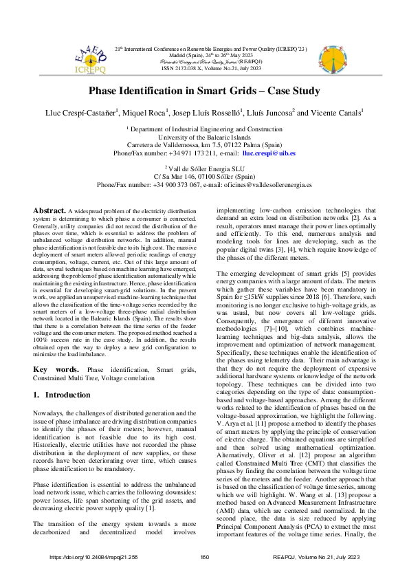 (PDF) Phase Identification in Smart Grids – Case Study