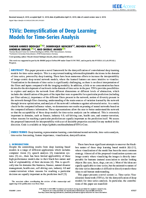 (PDF) TSViz: Demystification of Deep Learning Models for Time-Series Analysis