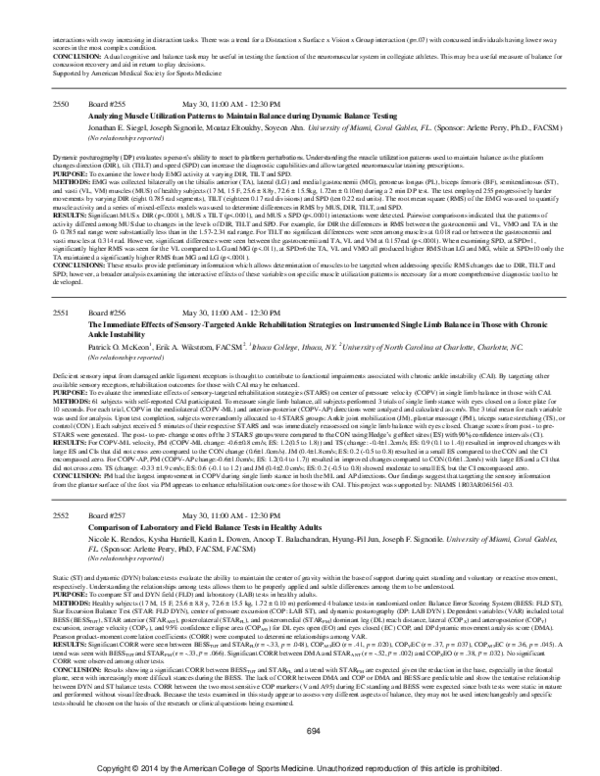 (PDF) Comparison of Laboratory and Field Balance Tests in Healthy Adults