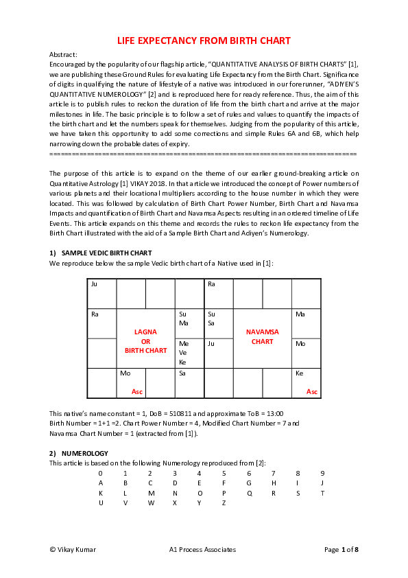(PDF) LIFE EXPECTANCY FROM BIRTH CHART