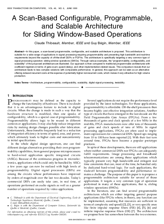 Pdf A Scan Based Configurable Programmable And Scalable